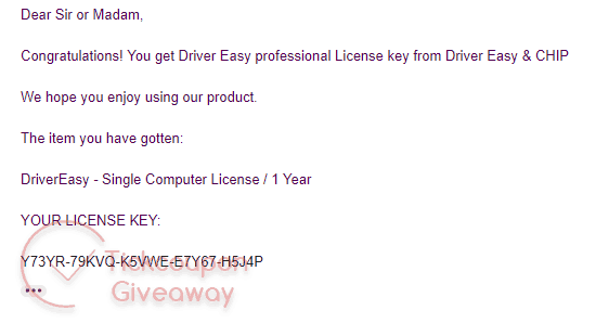 Get license key Driver Easy Pro for 1 year - Giveaway Key